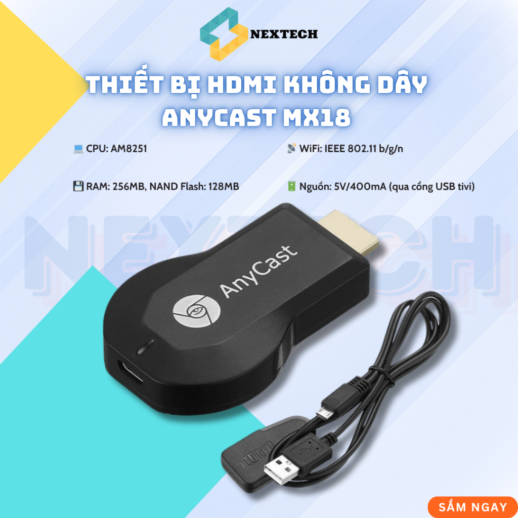 ANYCAST MX18 PLUS WIRELESS HDMI DEVICE FULL HD MONITORING | Shopee ...