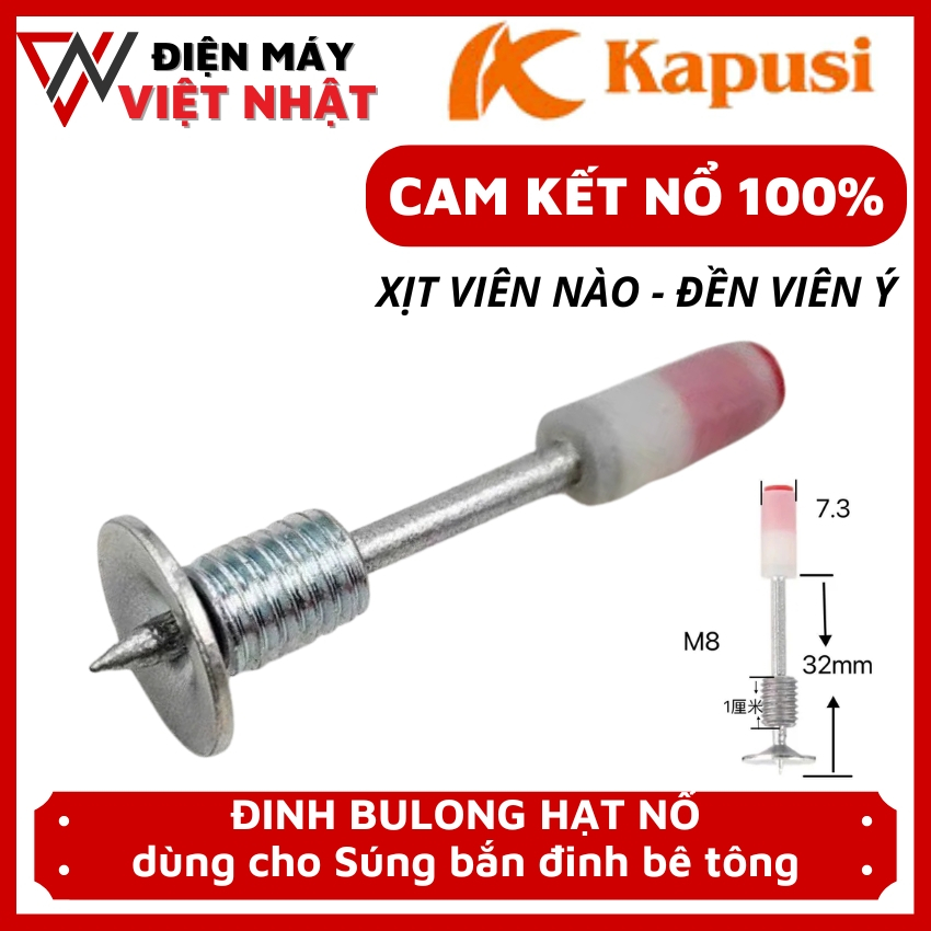 Kapusi explosive nut bolts used for concrete nail guns, genuine ...
