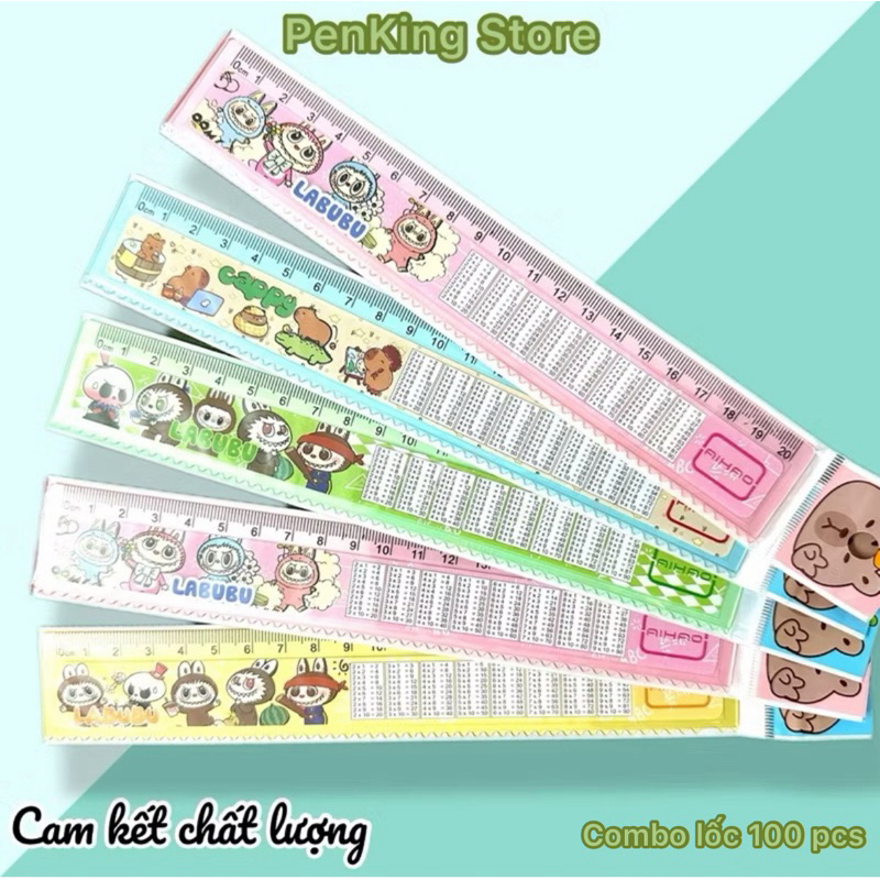 Combo of 100 AIHAO rulers with super cute patterns and multiplication ...