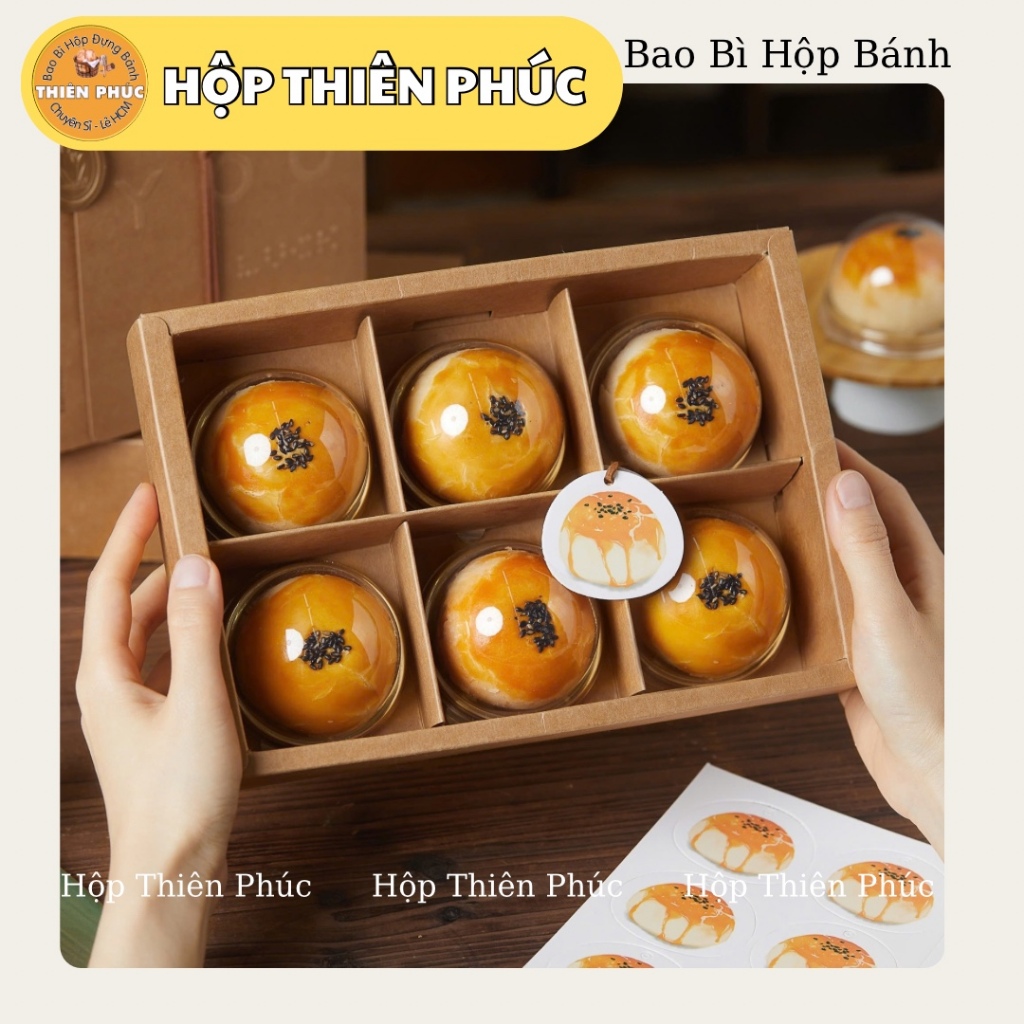 10 Boxes of 6 mini moon cakes 75g -100g - Box containing 6 melted egg ...