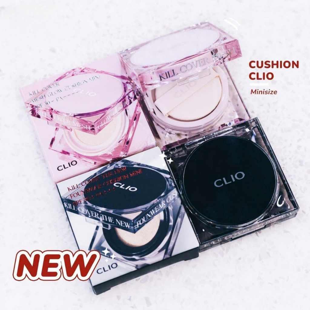 Cushion Clio Mini Kill Cover The New / Mesh Glow SPF50+ PA+++ | Shopee ...