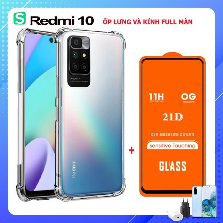Xiaomi Redmi 10, Redmi 10 prime full screen tempered glass Combo + 4 ...