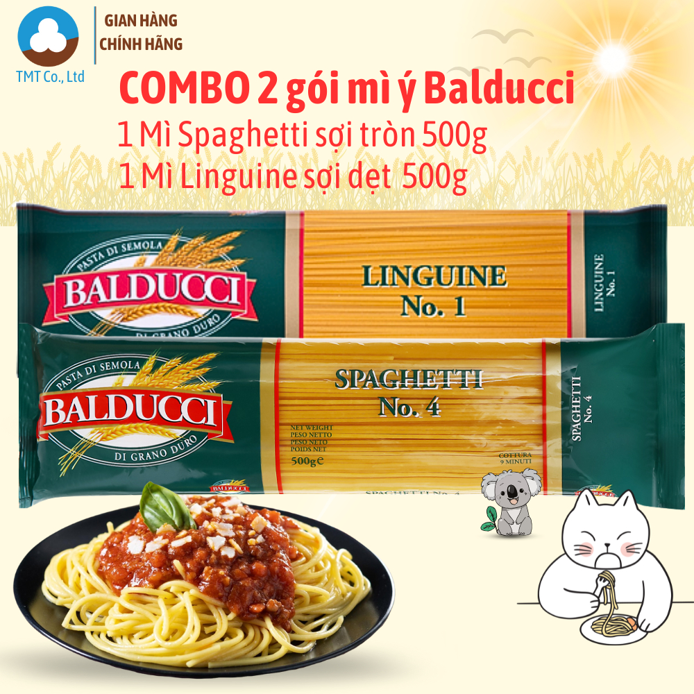 COMBO 2 packs of Spaghetti and Linguine, Balducci brand, weight 500g x ...