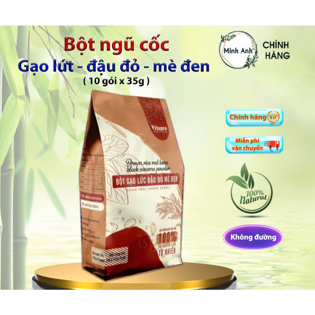 [Express] BROWN RICE POWDER WITH RED BEANS - BLACK SESAME (no sugar ...