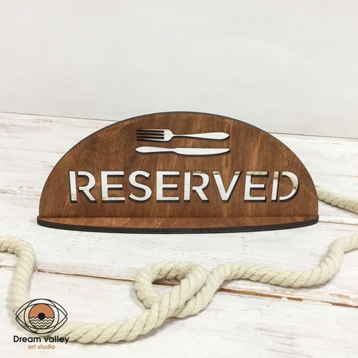 Wooden Reserved Board/Wooden Table with logo engraved upon request ...