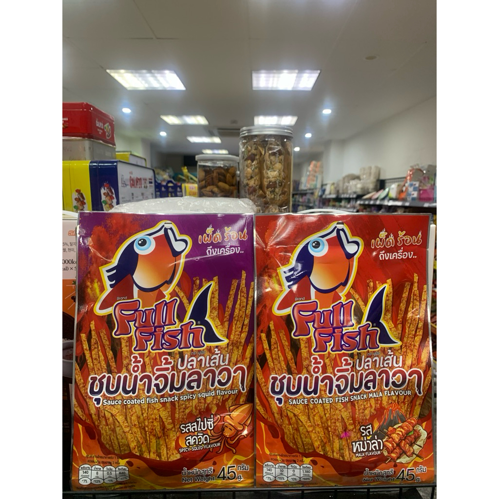 (Always new Date) Full Fish dried Fish strips 70g Thailand 7 flavors ...