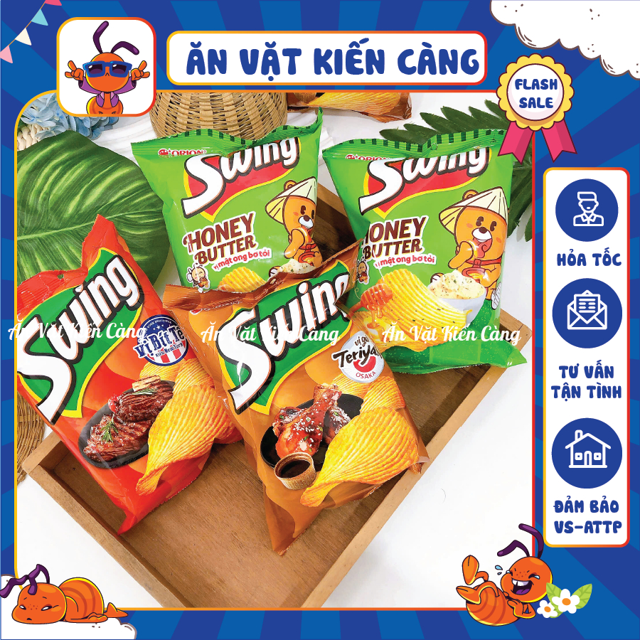 [COMBO 5 PACK] SWING potato chips of all flavors, Orion Snack new ...