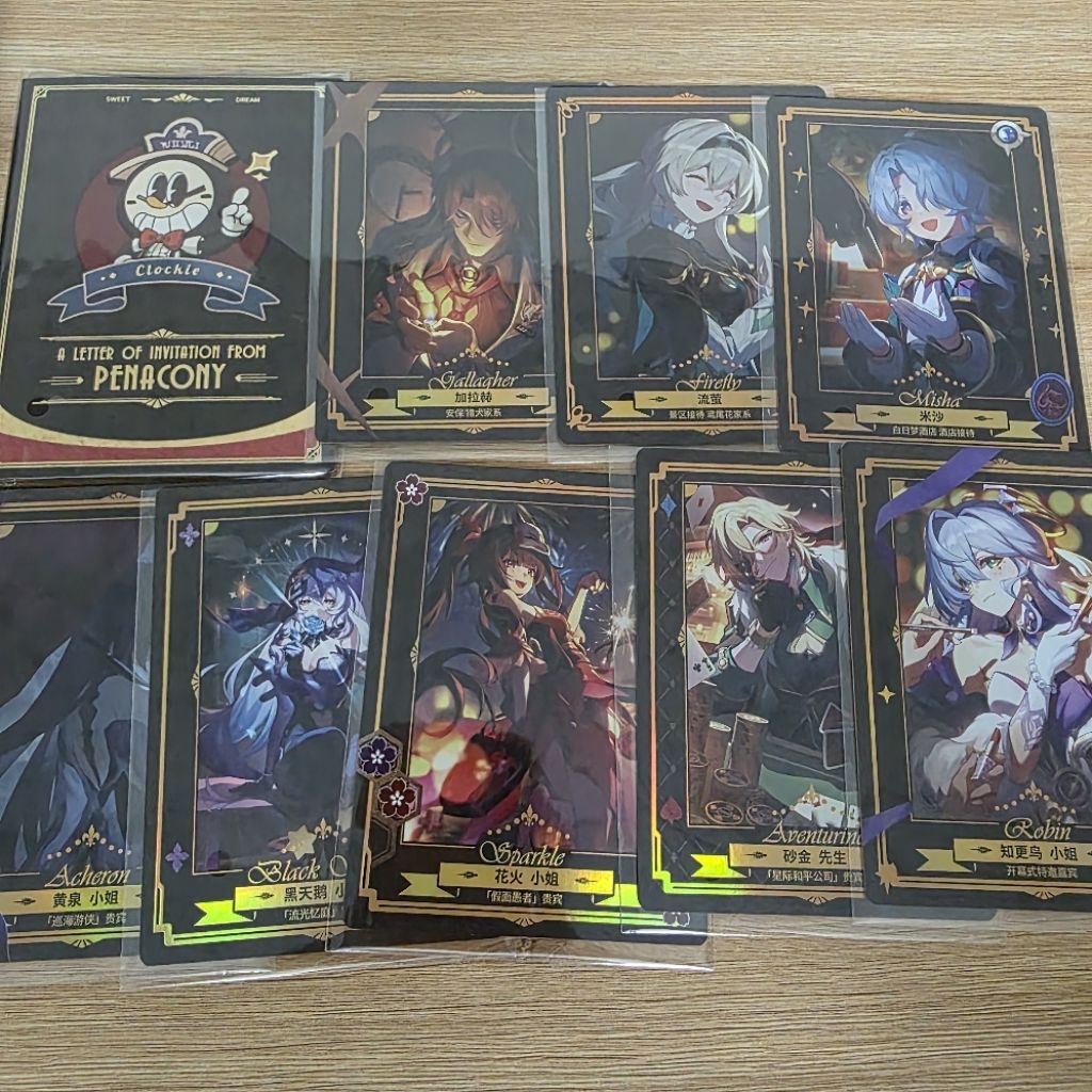 (Genuine) HSR Invitation Card Aventurine Friefly Acheron Black Swan ...