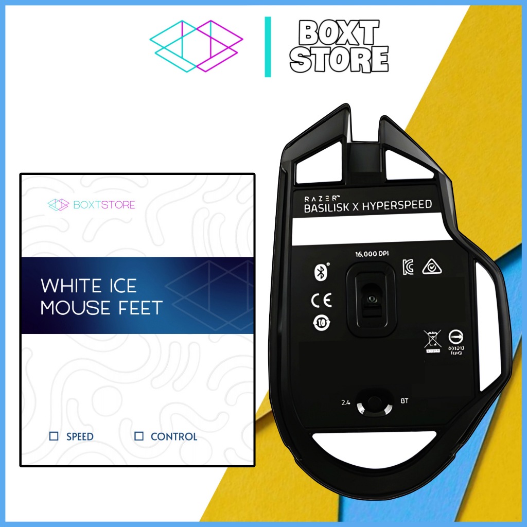 Mouse Feet PTFE WHITE ICE for Razer Basilisk X HyperSpeed Mouse Razer ...