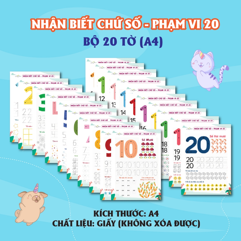 Practice writing numbers from 1-20 helps children recognize numbers ...