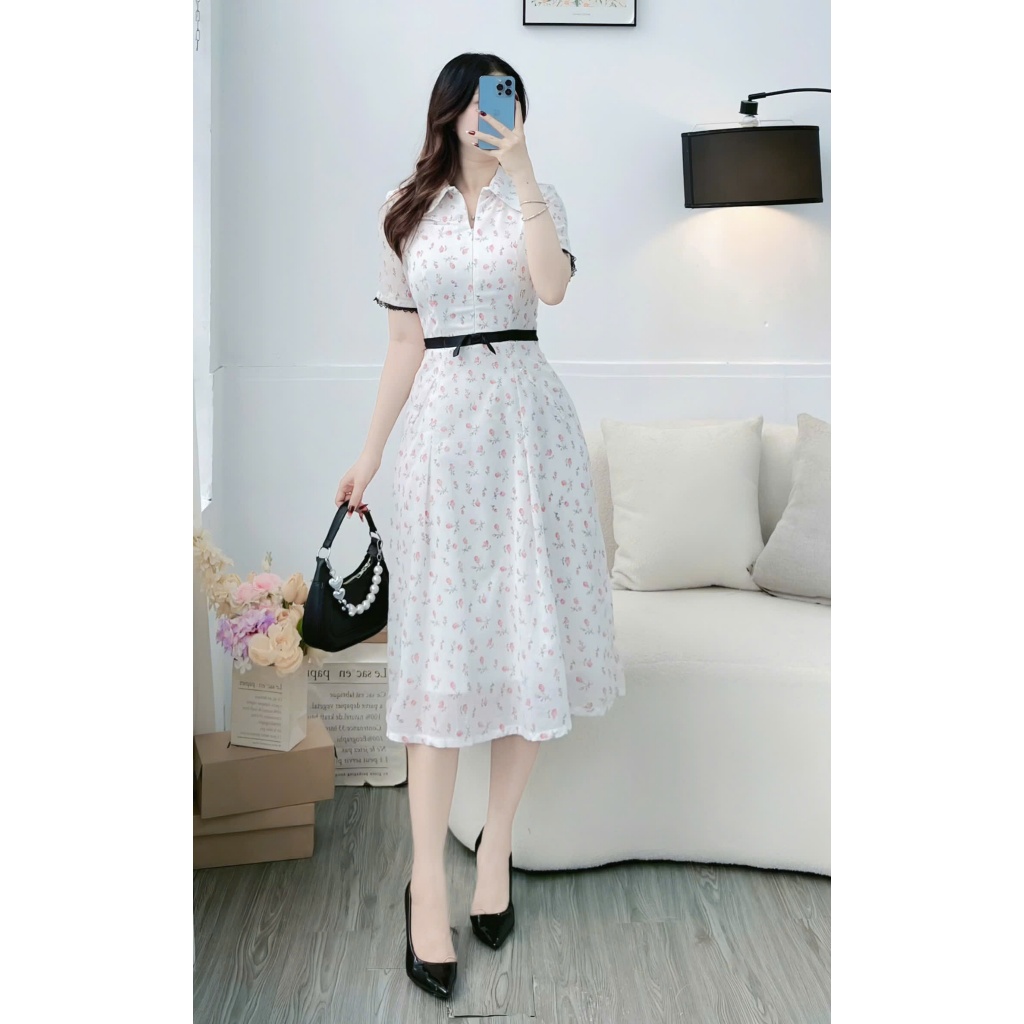 TuTu Store Design Floral Cotton Bucket Dress for Women - Code D1202 | Shopee Philippines