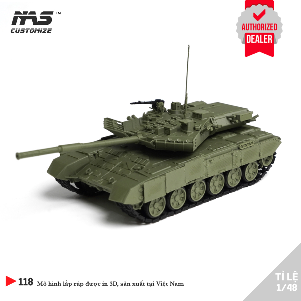 [NAS] Russian tank model T-90A Burlak 1/48, Military model of Russian ...