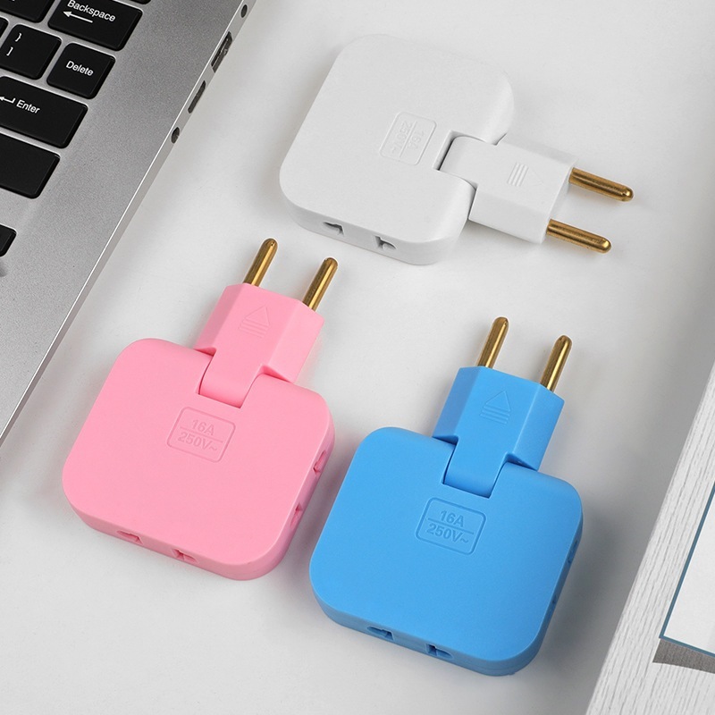 2500W 3-Pin Round Split Power Socket, Adjustable ABS 180 Degree ...