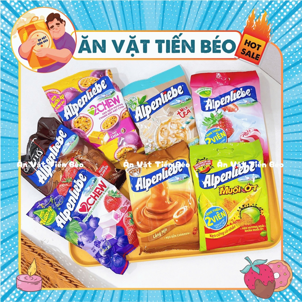 ALPENLIEBE hard and soft fat candy in PACKAGES (milk tea, milk cream ...