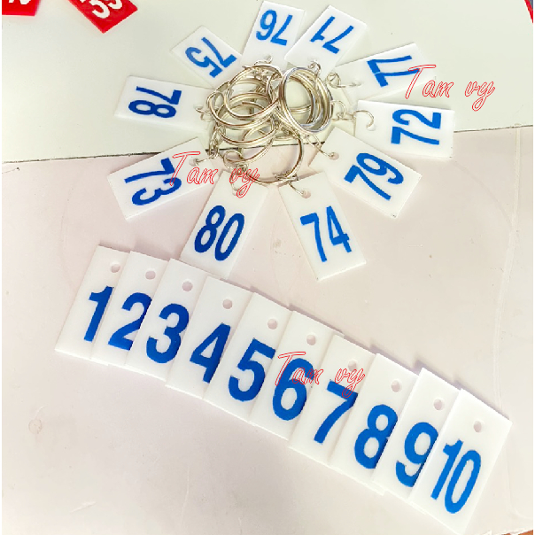 Number card for locker cabinets, personal cabinets, combo of 10 pieces ...