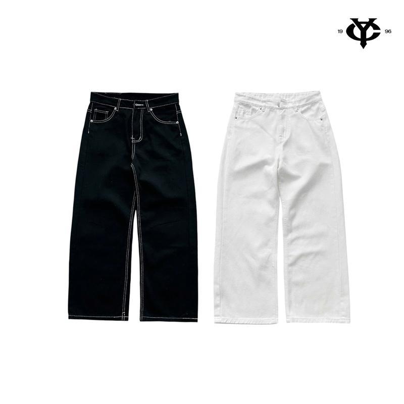WHOSE x YC1996 - Baggy Jeans with Embroidered Pockets Local Brand ...