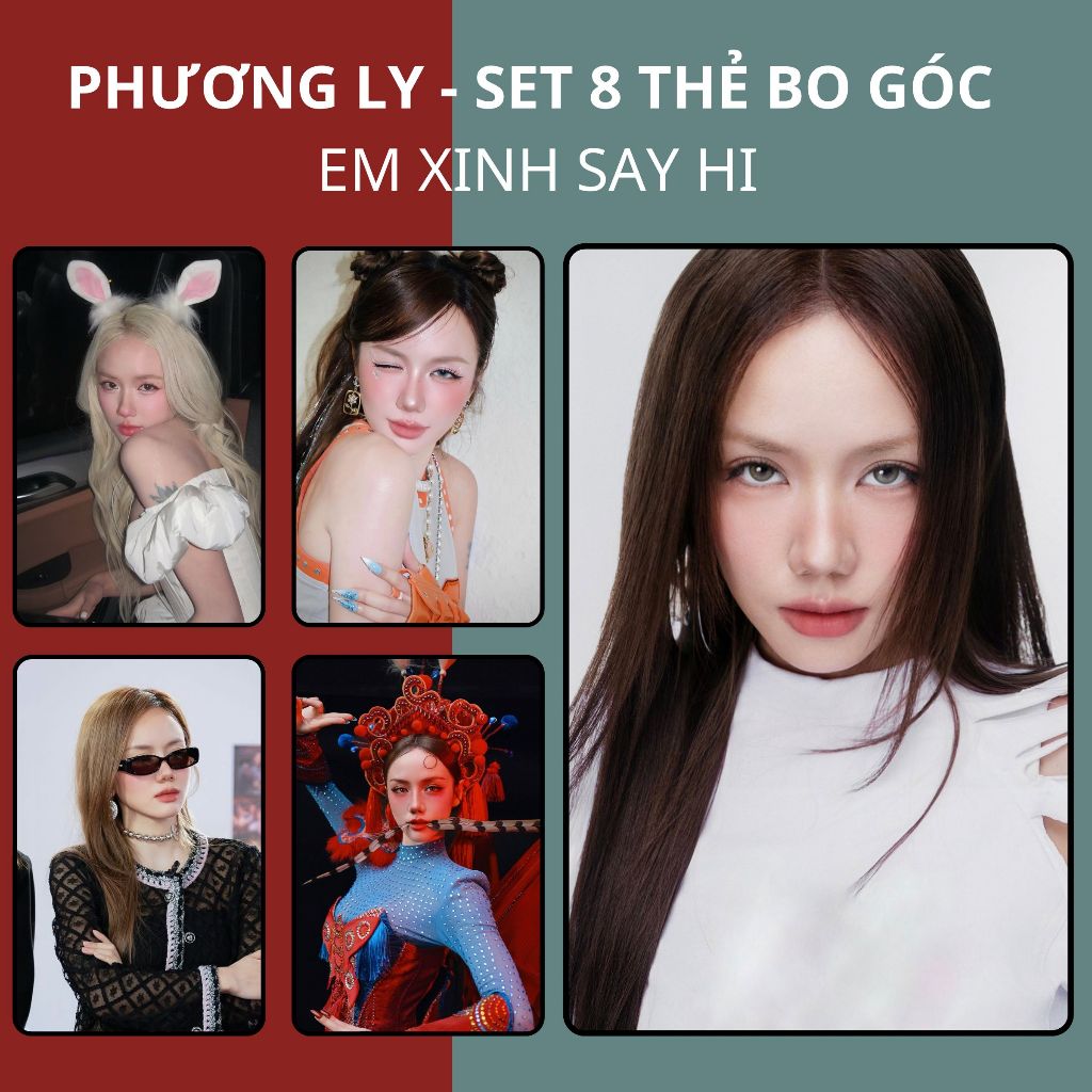 PHUONG LY - Set of 8 cards with sharp corners, NEW, BEAUTIFUL SAY HI ...