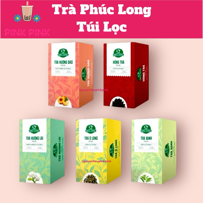 Phuc Long tea bag box 50g - ALL FLAVORS From Pink Pink Ingredients ...