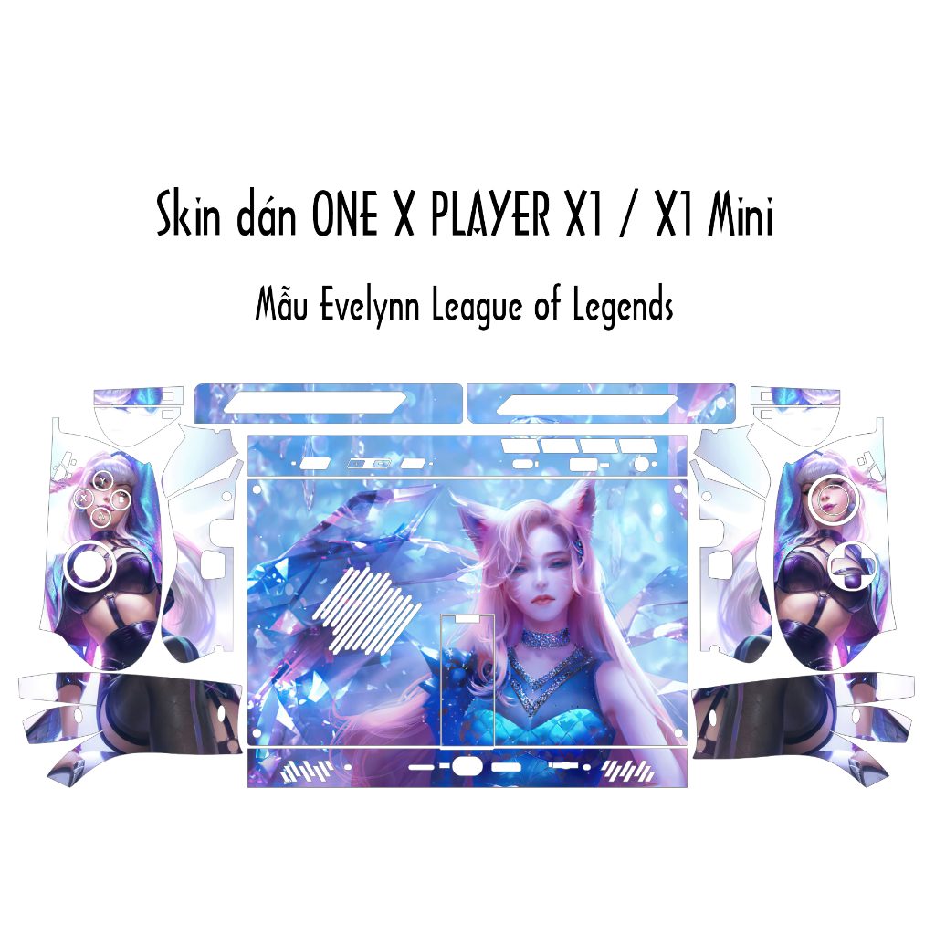Skin stickers for One X Player X1 / X1 Mini Evelynn LOL | Film 3M | Custom available upon ...