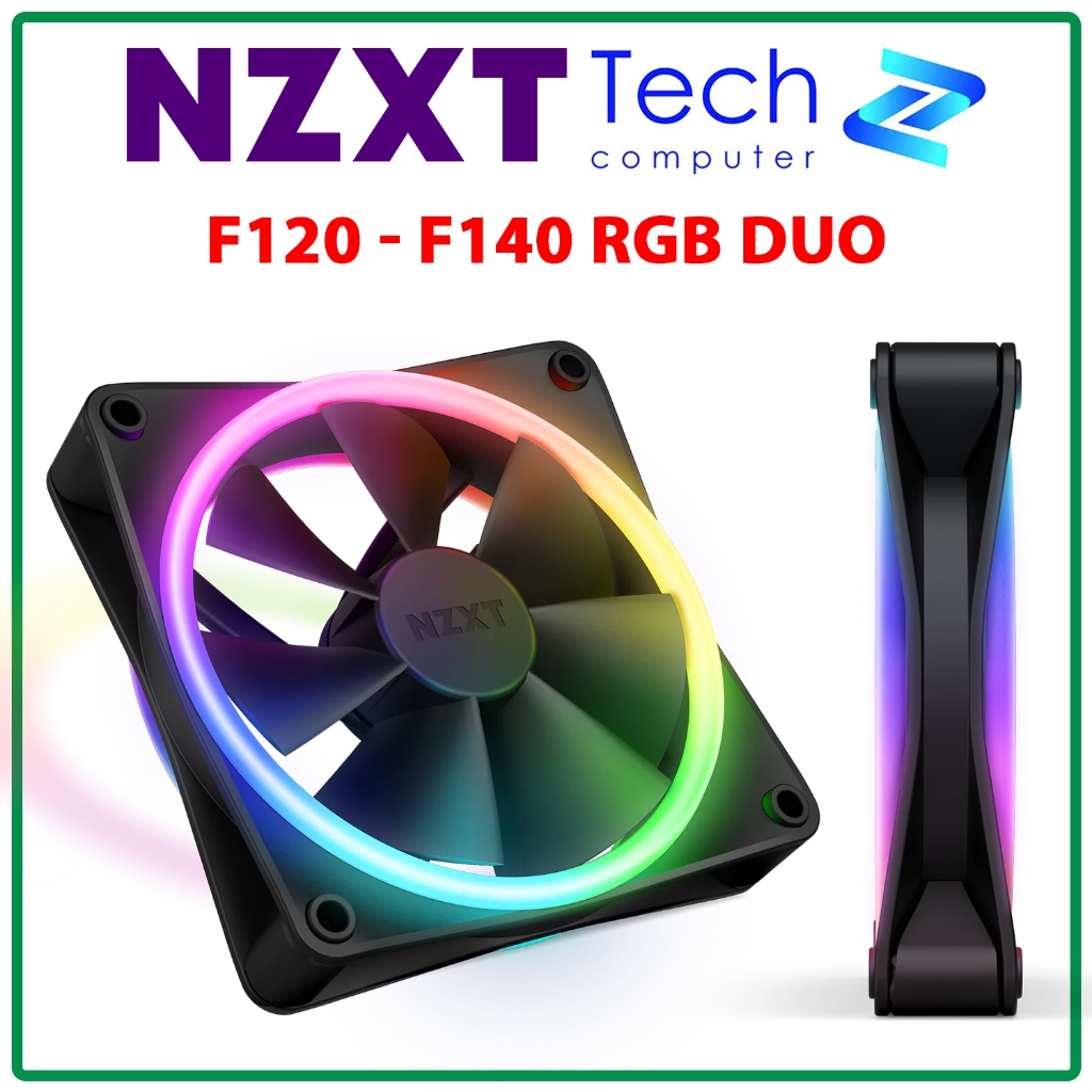Genuine NZXT F120 / F140 RGB DUO Black Case Fan (Single Pack) | Shopee ...