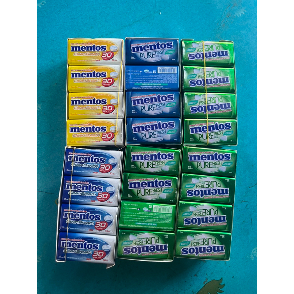 COMBO of 2 tin boxes of Mentos Clean Breath Sugar-Free Lozenges (many ...