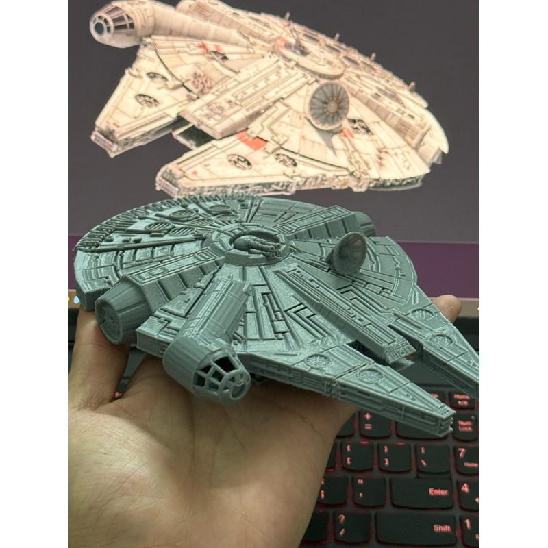 3D printed Millennium Falcon spaceship model, Star wars model | Shopee ...