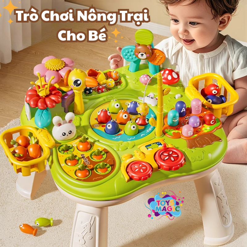 9in1 Multifunctional Farm Toy for Children - Busy Board to Train Hands ...