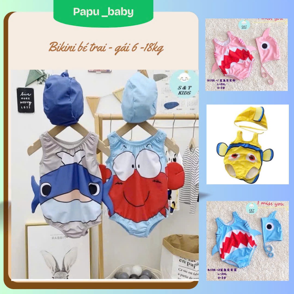 Bikini for girls and boys Papu_Baby Fish model for children to go to ...