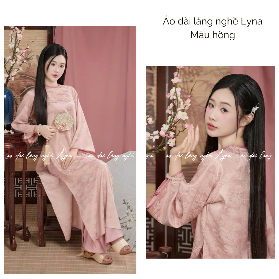 Young, Luxurious Jade Hoang Yen Brocade Ao Dai - Skin-flattering ...