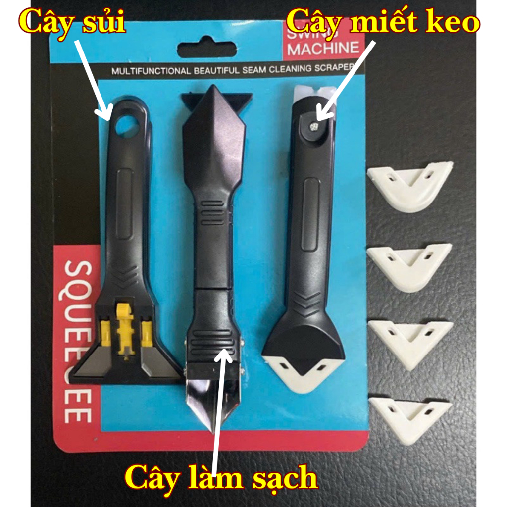 3 3-in-1 multi-purpose silicone cleaning, claw, and sealant tools for ...