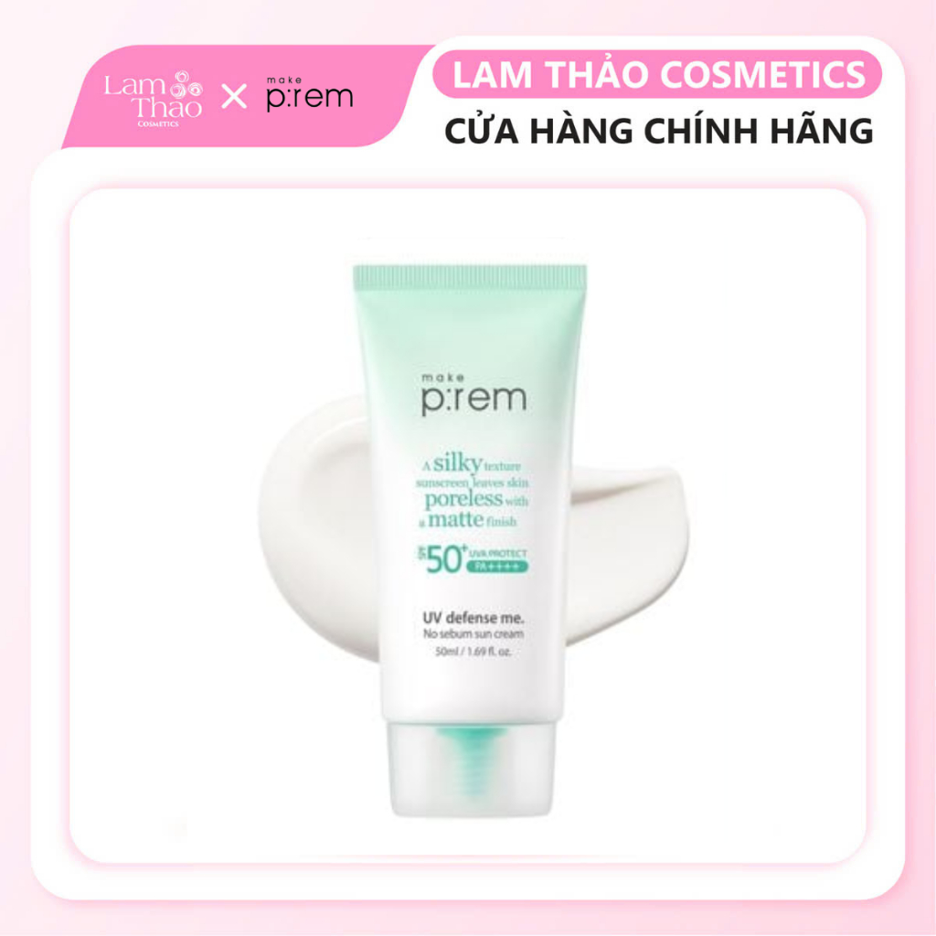 Make P:rem UV Defense Me No Sebum Sun Cream SPF50+ PA++++ 50ml | Shopee ...