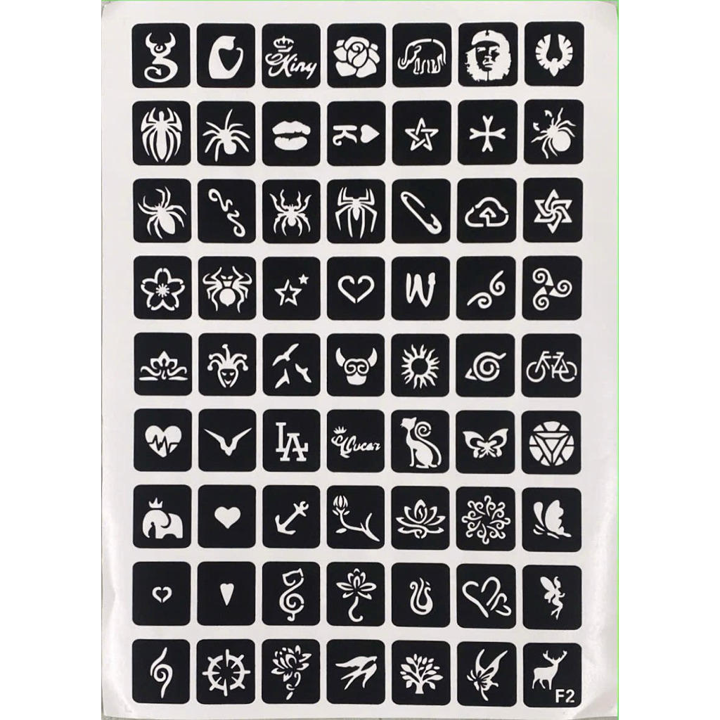 UNIQUE Henna stencils with many designs and sizes, A4 size | Shopee ...