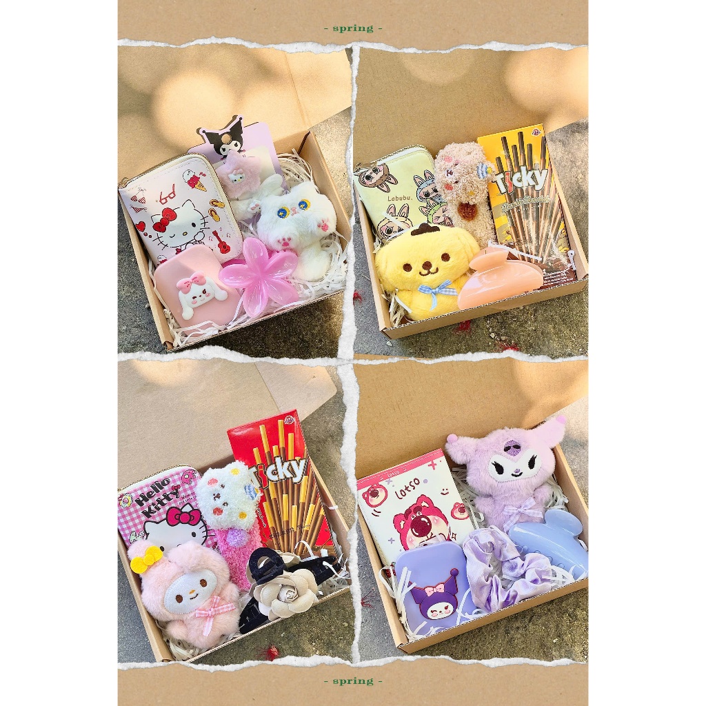 Hello Kitty gift set, pink tone, Hello Kitty gift set with cute and ...