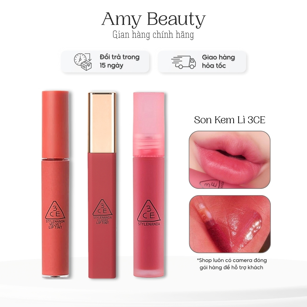 3CE Velvet Lip Tint Walk N Talk / Bitter Hour / Cashmere Nude ...