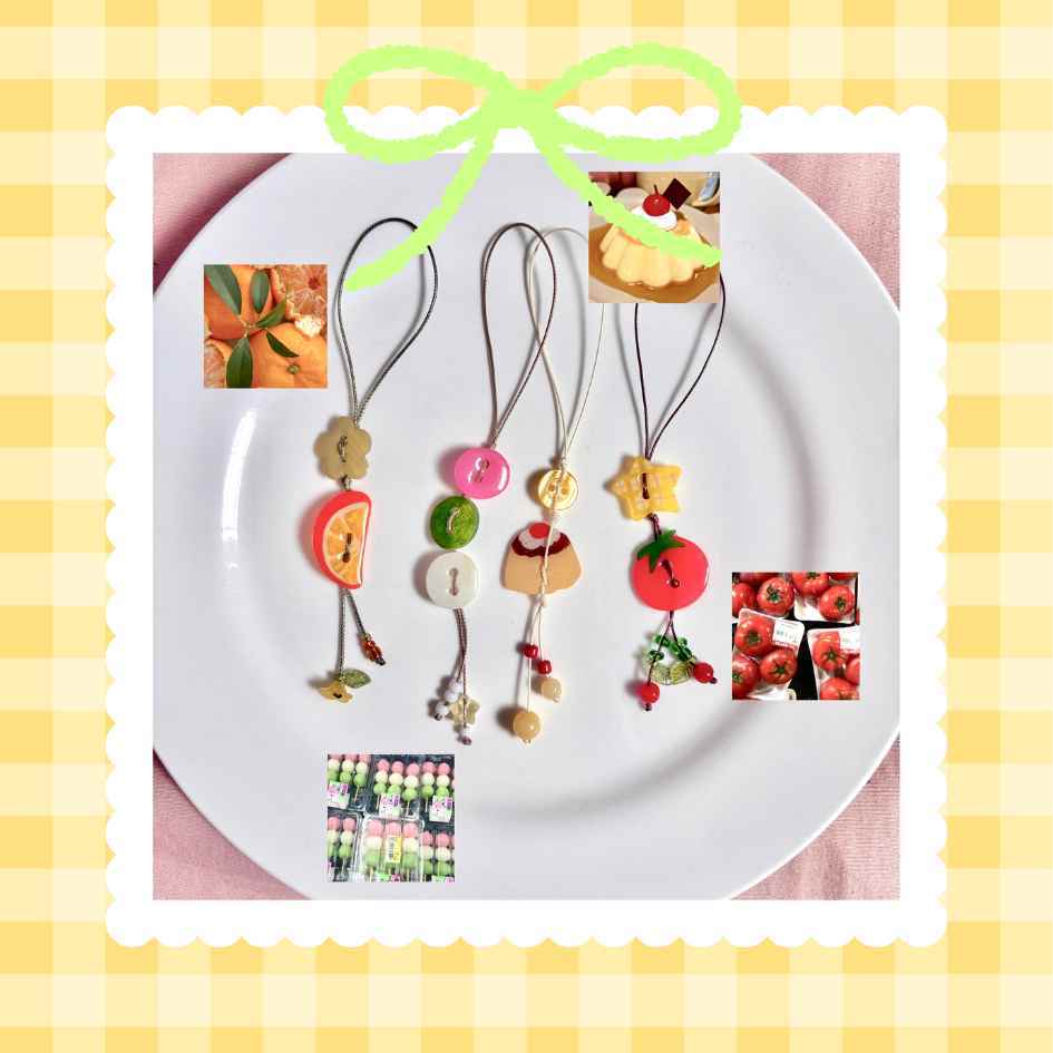 Jumino Core Shirt Button Keychain - Cute Japanese Style Handmade Wax ...