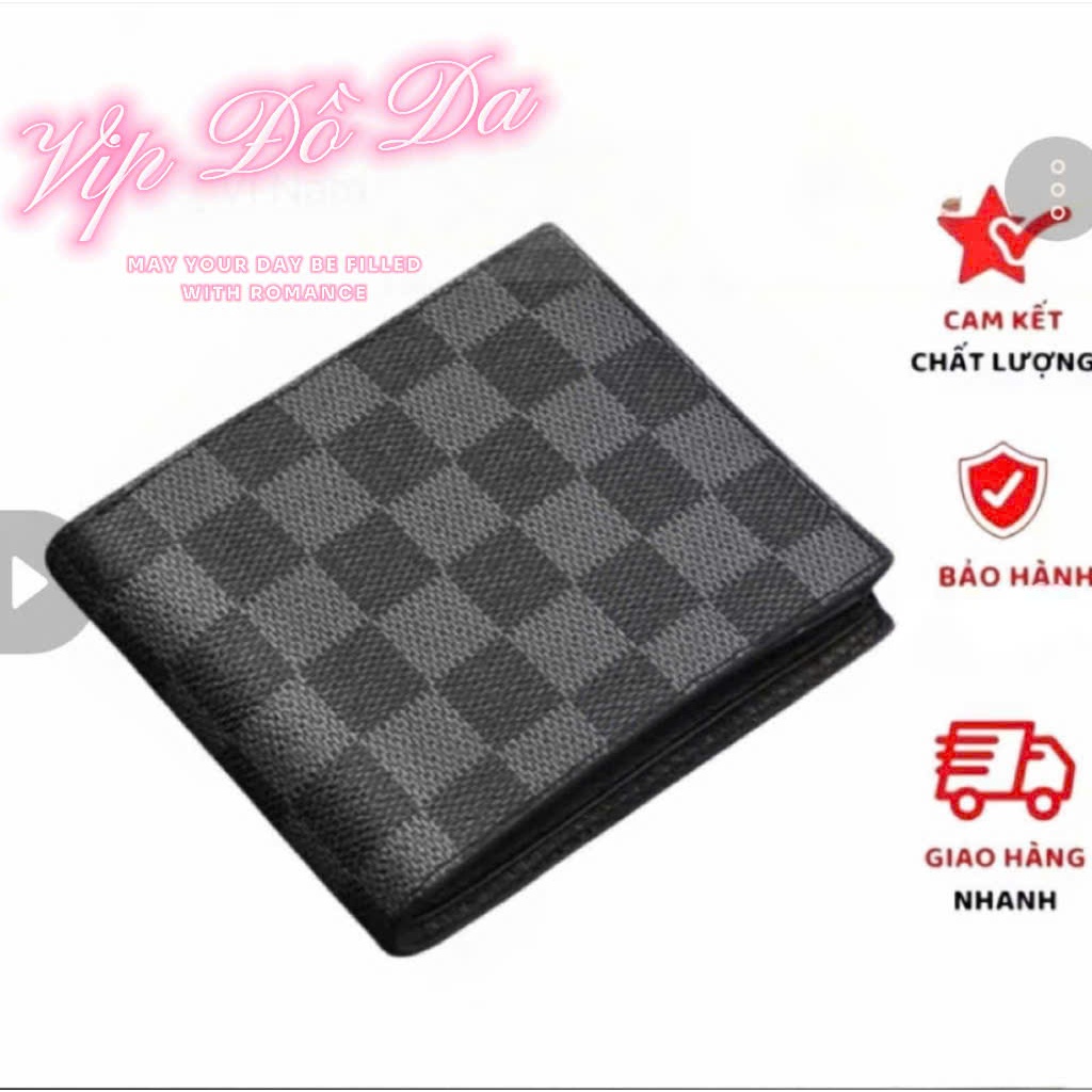 Men's horizontal wallet, high-quality checkered men's wallet, durable ...
