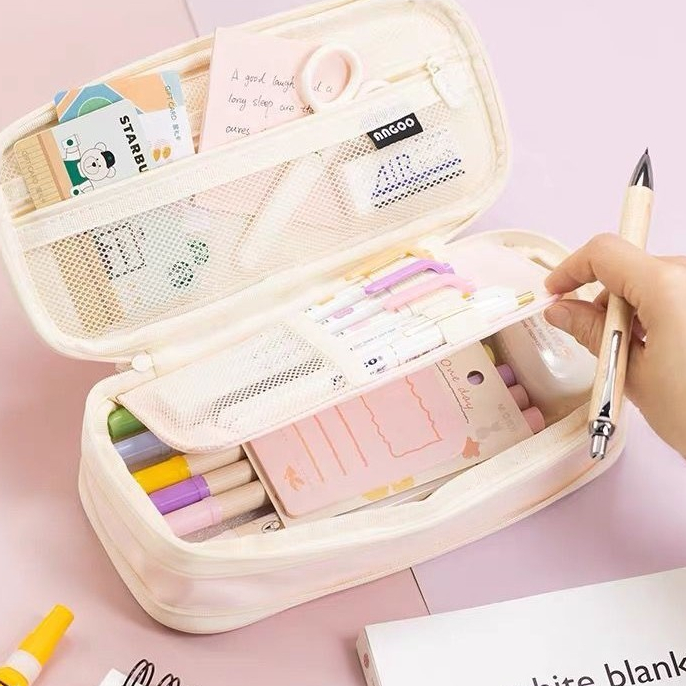 Elastic pen bag - Large capacity multi-purpose pen box - Student ...