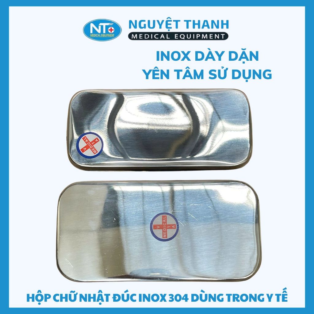 304 stainless steel cast rectangular box, removable lid without handle ...