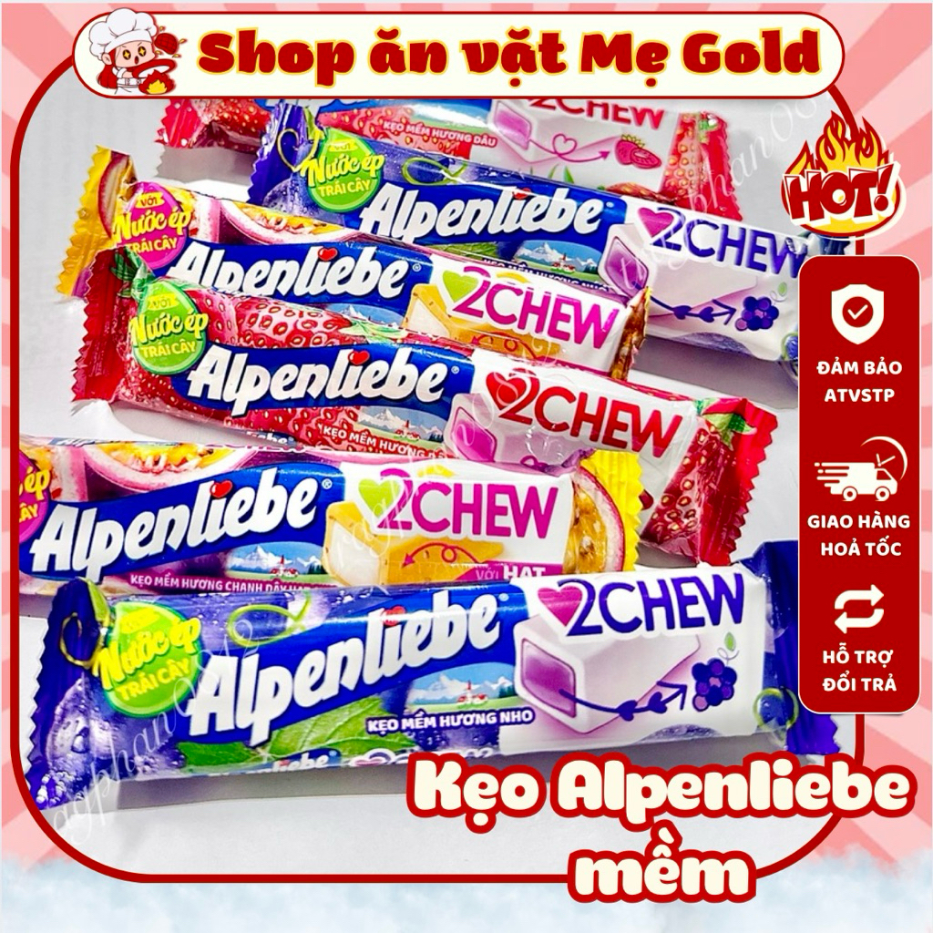 Alpenliebe 2chew candy Combo, soft and fatty candy of all flavors (2.8g ...