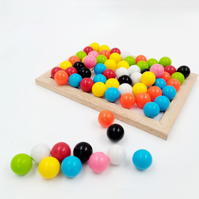 Set of 20 solid plastic marbles with diameter 10-15.8mm (select color ...