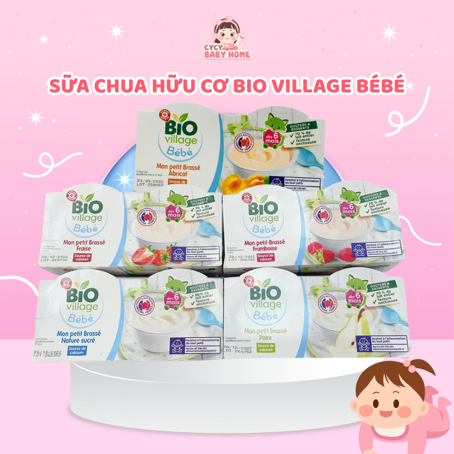 Organic Bio Village Bébé yogurt in all flavors for babies from 6 months ...