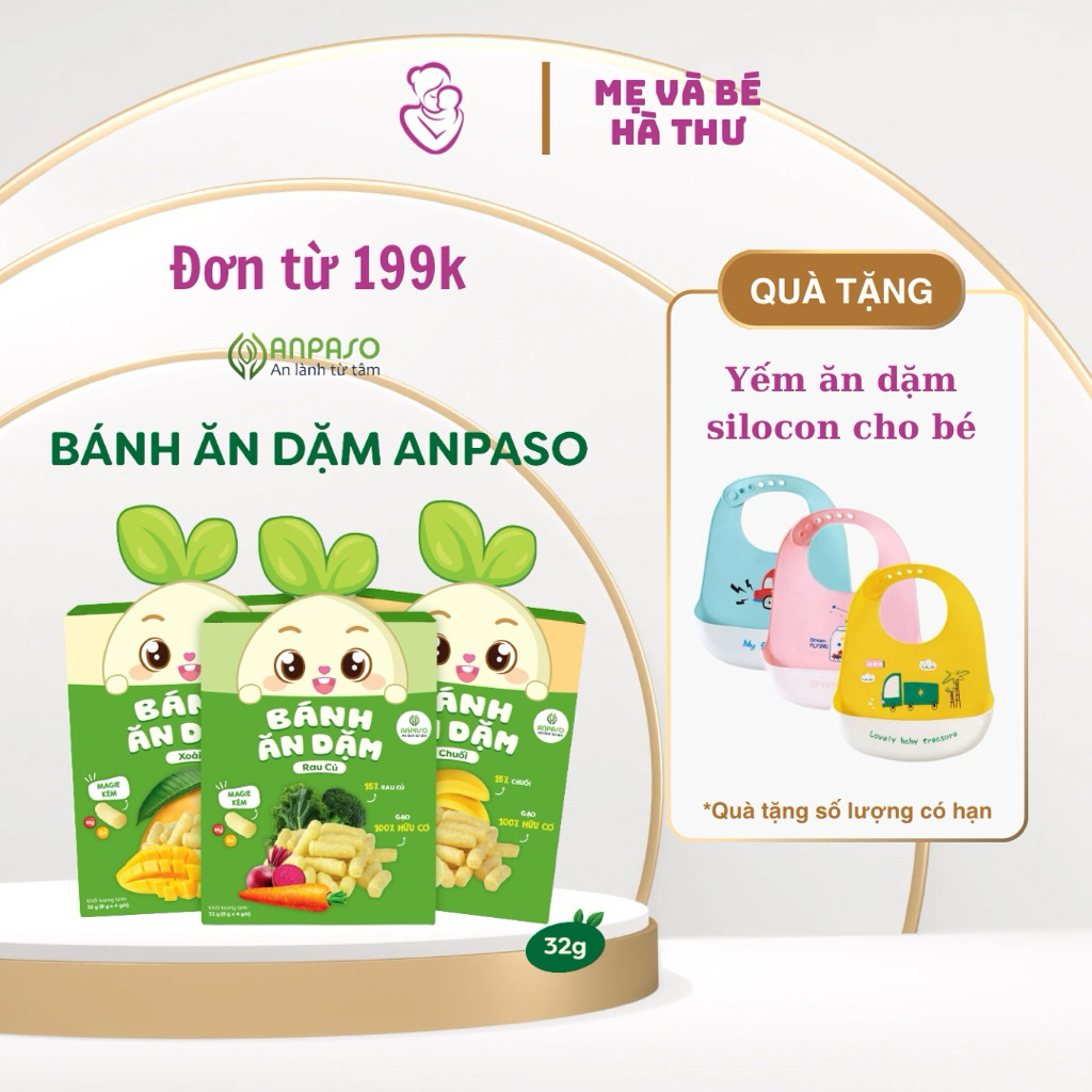 Box of Anpaso weaning cakes of all flavors for babies (32g/box ...