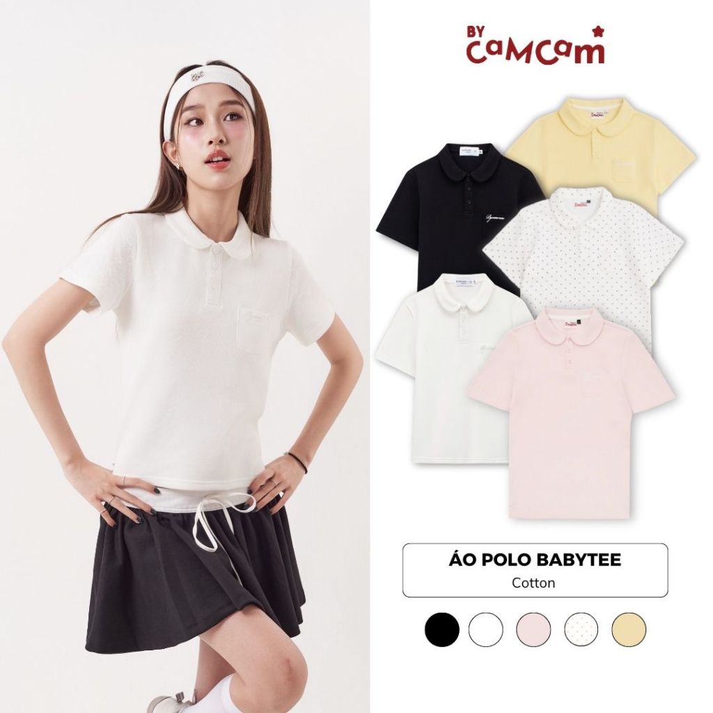 Basic Babytee Polo Shirt Bycamcam for Women Cotton Crocodile Fabric ...