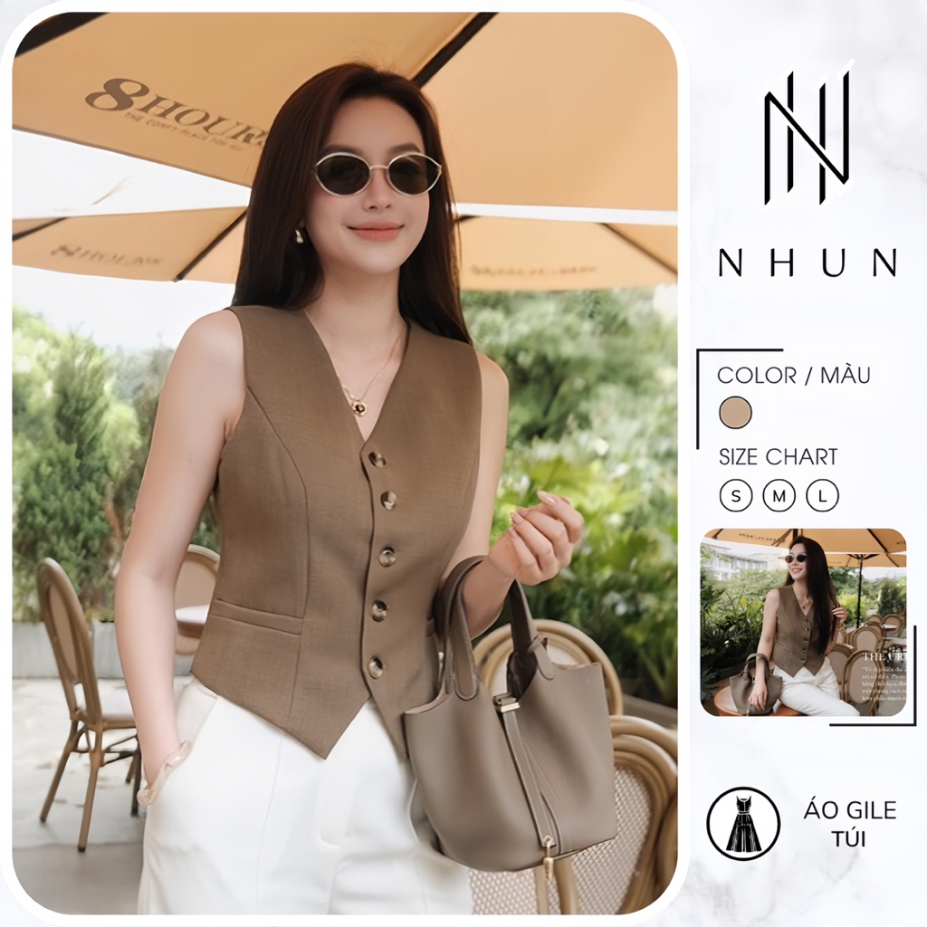NHUN vest designed with 6 flaps, form-fitting waist, 2 thick layers ...