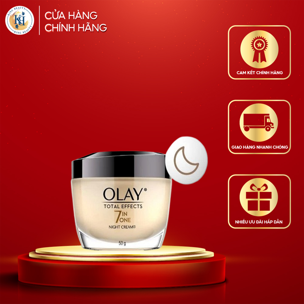 OLAY TOTAL EFFECTS Restorative Night Moisturizer & Slows down 7 Signs ...