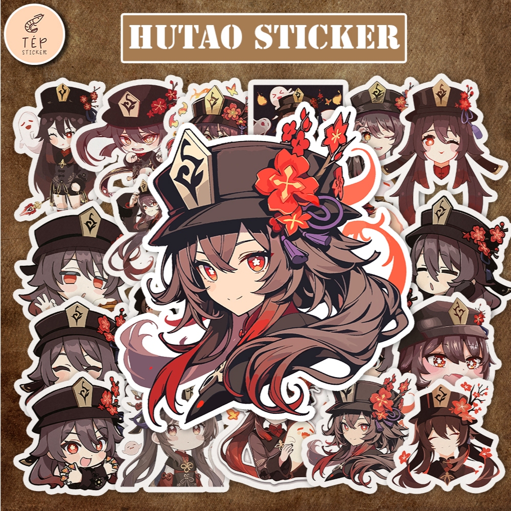 Set of 25 Hutao Stickers, Hutao Genshin Impact waterproof stickers for ...