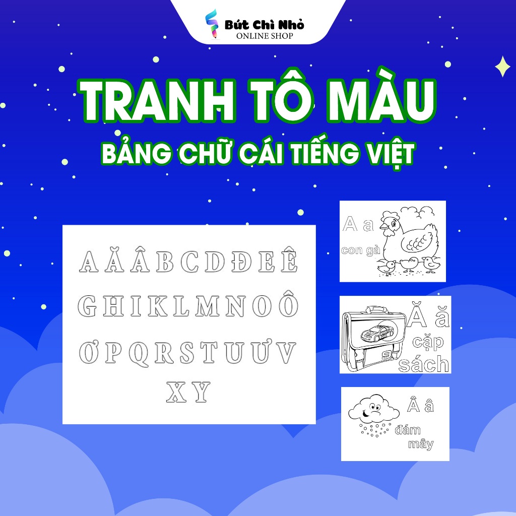 Coloring pictures - 29 Vietnamese letters for children, training ...