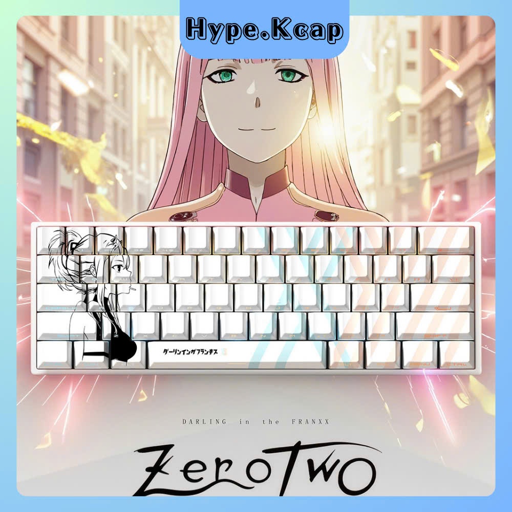 Zero Two Keycap through led Cherry Profile PBT plastic for mechanical ...