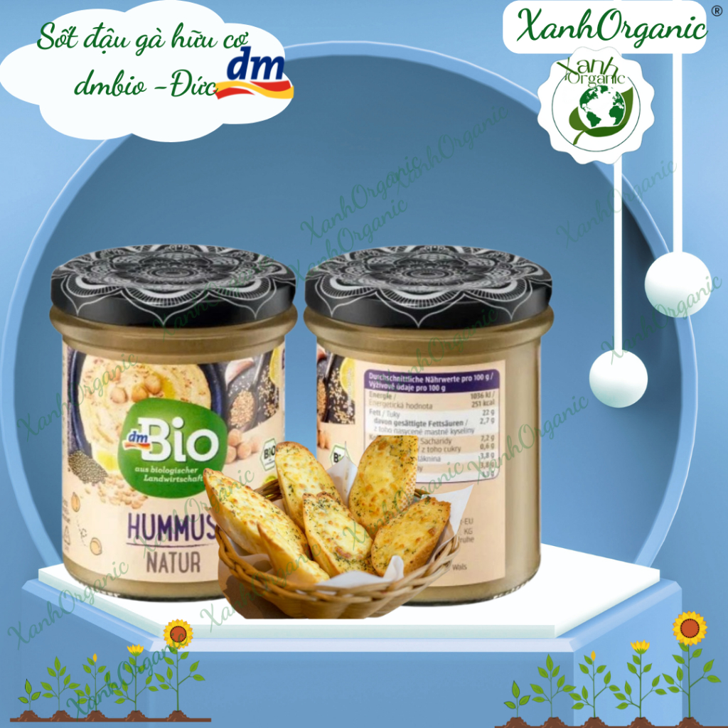German organic Hummus (Spread cream of chickpeas and sesame) - Dmbio ...