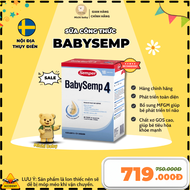 BabySemp Swedish Formula Milk Full Box 800g - Michi baby MC714 | Shopee ...